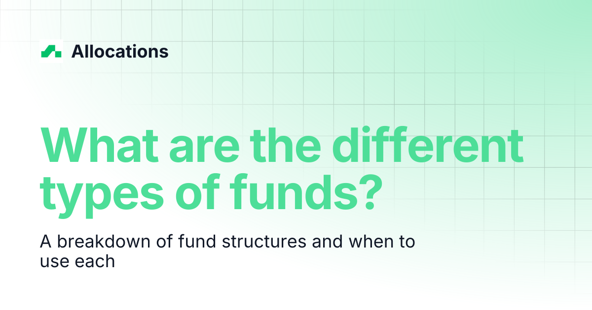 What are the different types of funds? | Allocations